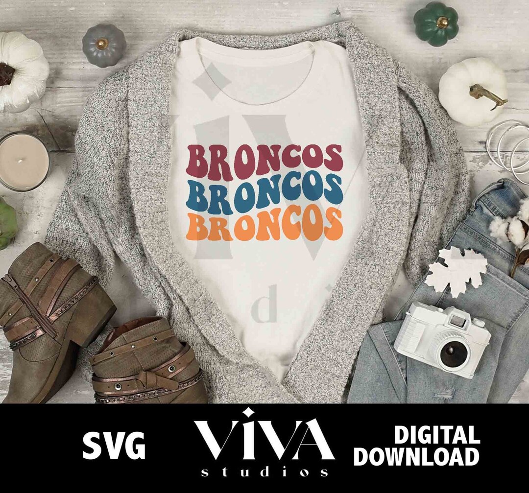 Broncos Wave SVG | Mascot Svg, Broncos Fan Svg, Sports Svg, Team Spirit ...
