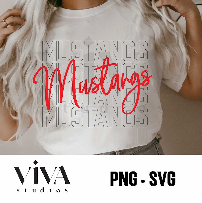 Mustangs Stacked & Script SVG | Mustangs Svg, Football Svg, Football ...