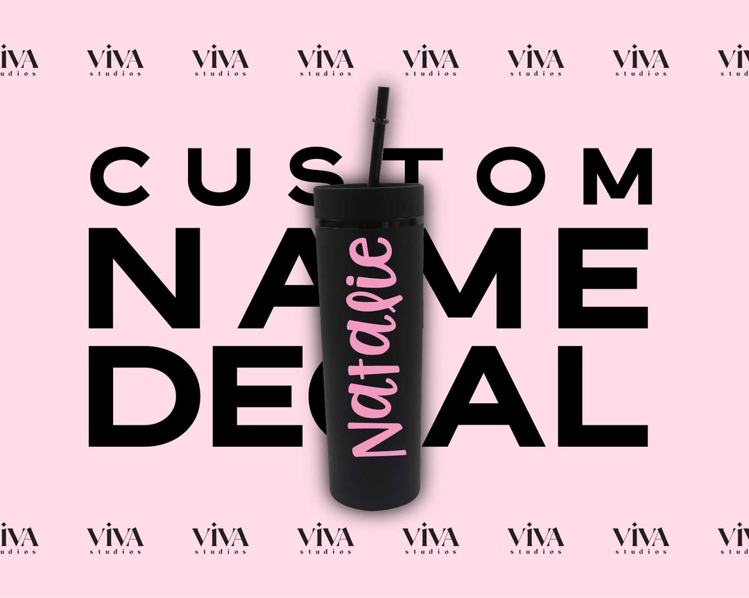 Super Natalie Font Custom Name Decal Sticker Water Bottle - Etsy