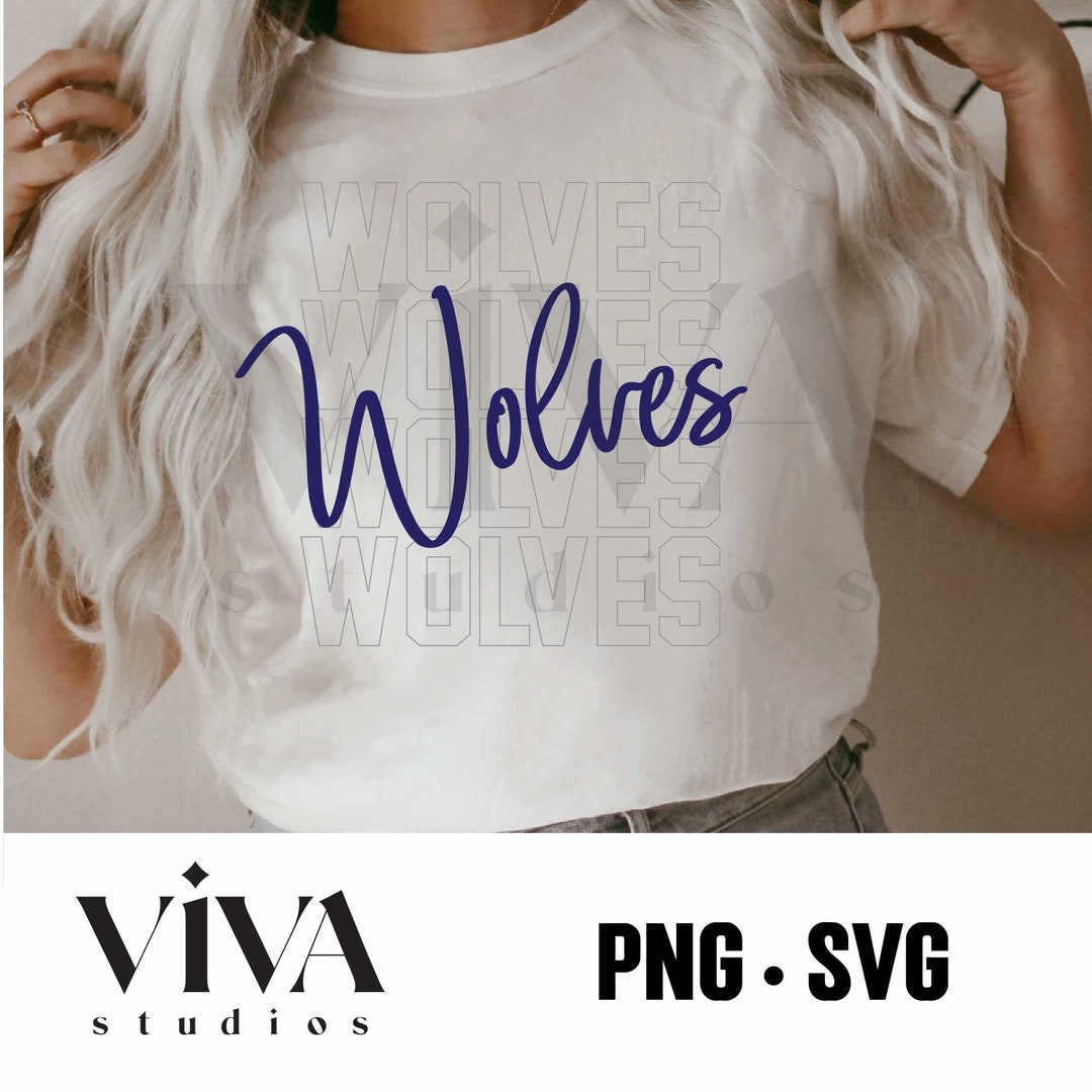 Wolves Stacked & Script SVG | Wolves Svg, Football Svg, Football Mom ...