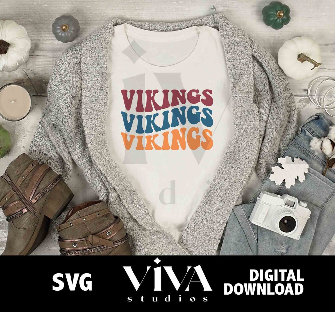 Vikings Wave SVG Mascot Svg, Vikings Fan Svg, Sports Svg, Team Spirit ...