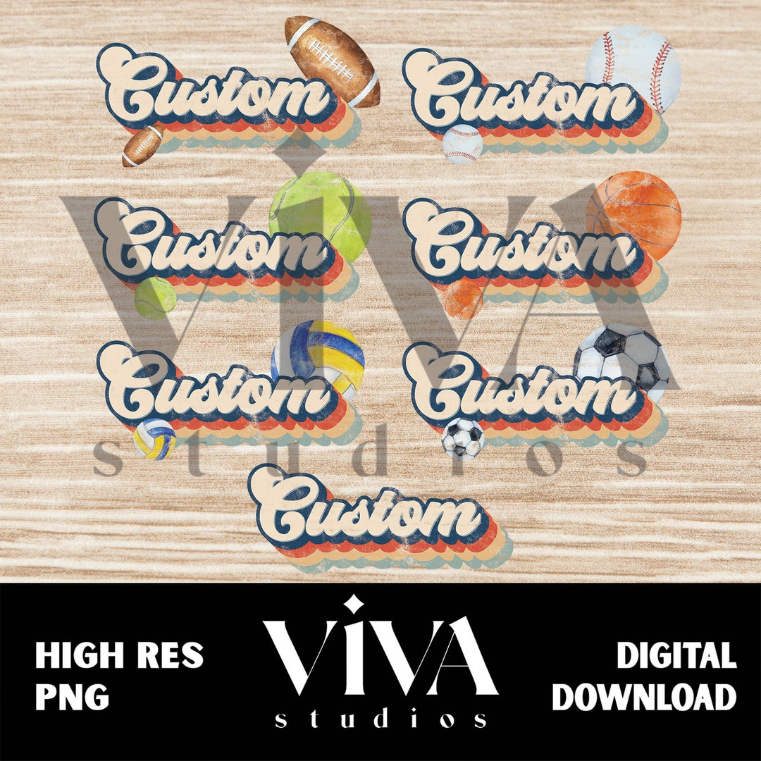 Custom PNG, Bobcats Clipart, Vintage Sport Bundle, Baseball, Volleyball ...