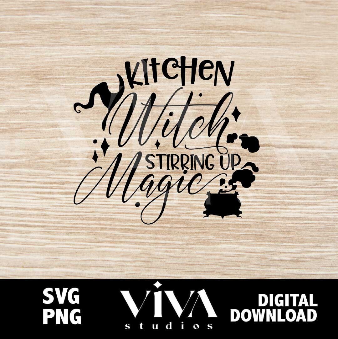 Kitchen Witch SVG PNG | Halloween Svg Png | Witch Svg Png | Halloween ...