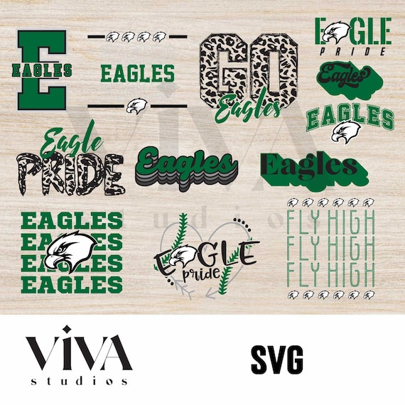Eagles School Mascot Bundle SVG Go Eagles Svg Eagles Pride - Etsy