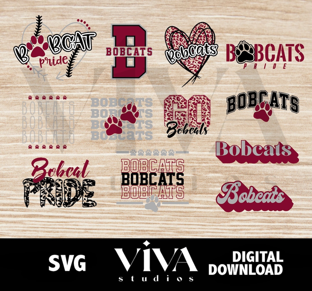 Bobcats School Mascot Bundle SVG | Go Bobcats SVG, Bobcat Pride Svg ...