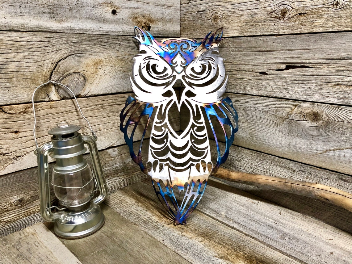 Metal Art Owl - Etsy