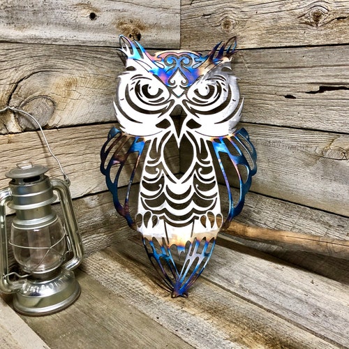 Metal Art Owl - Etsy