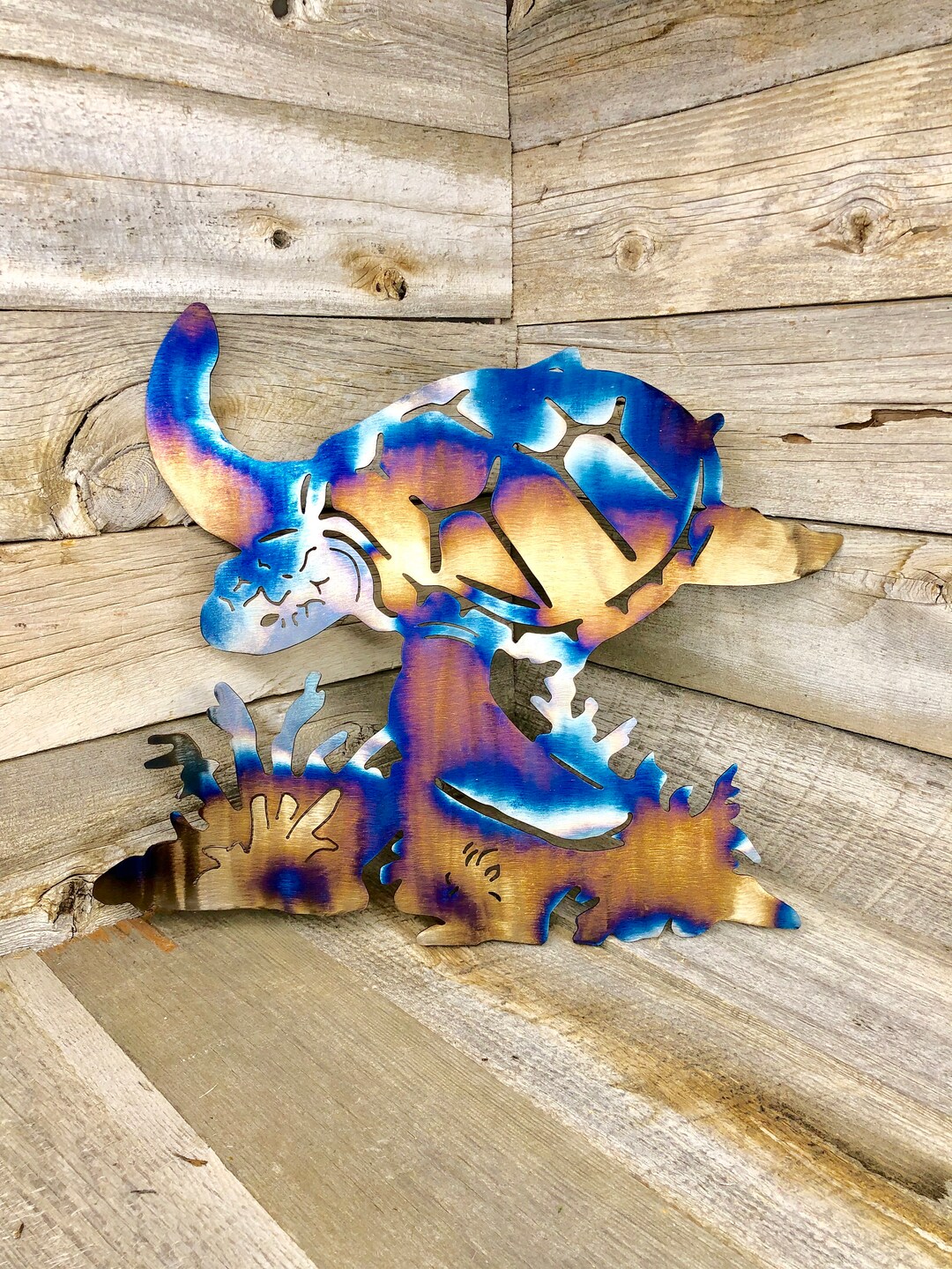 Sea Turtle Metal Art Piece - Etsy