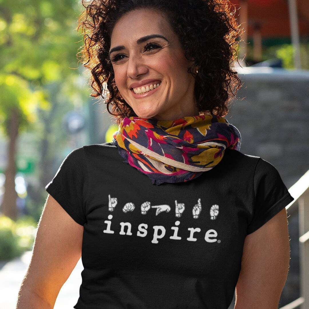 ASL Inspire Shirt, American Sign Language Gift, Hand Sign Unisex T ...