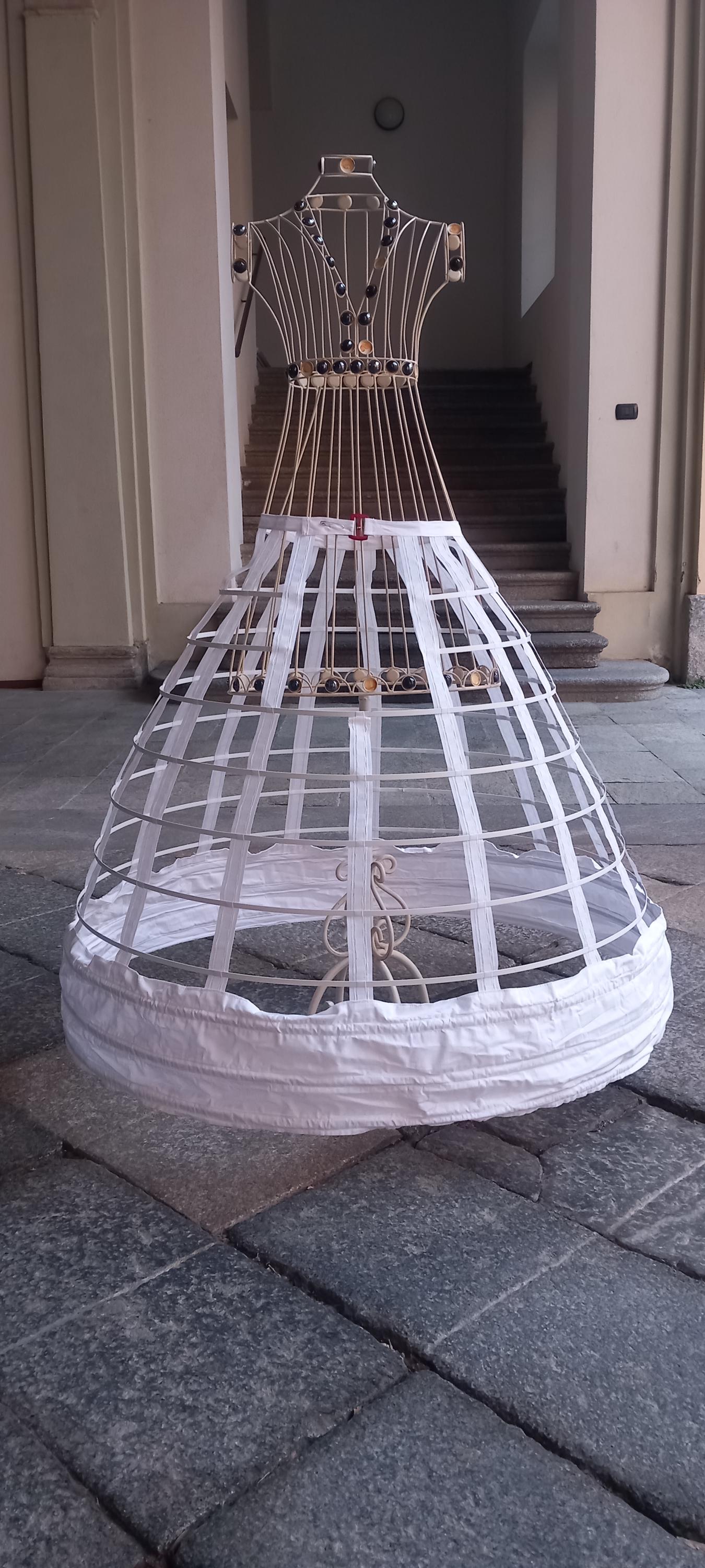 Victorian Round Crinoline 1850 Handmade With White Cotton and Covered ...