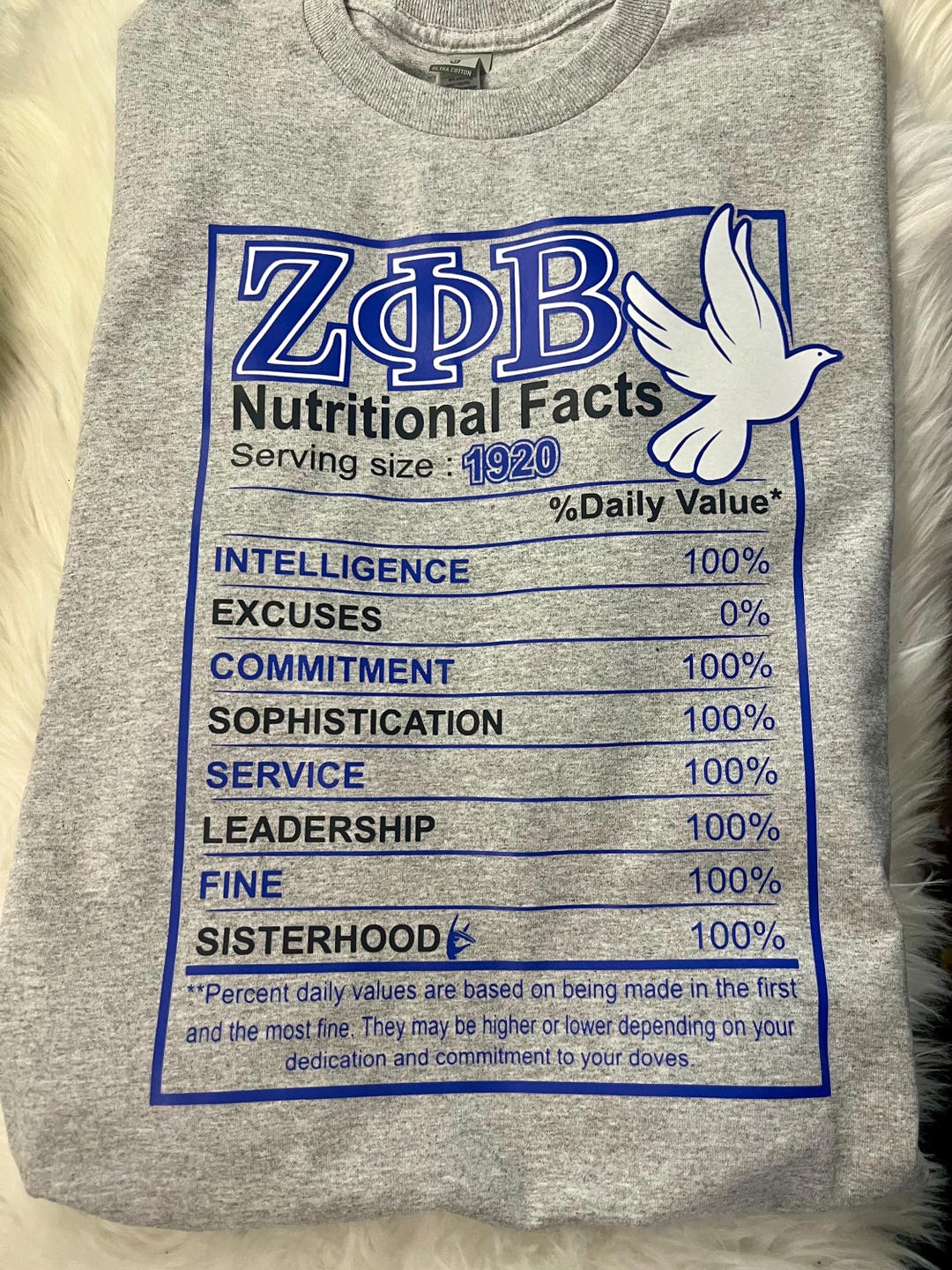 Zeta Finer Nutrition Facts Tee - Etsy