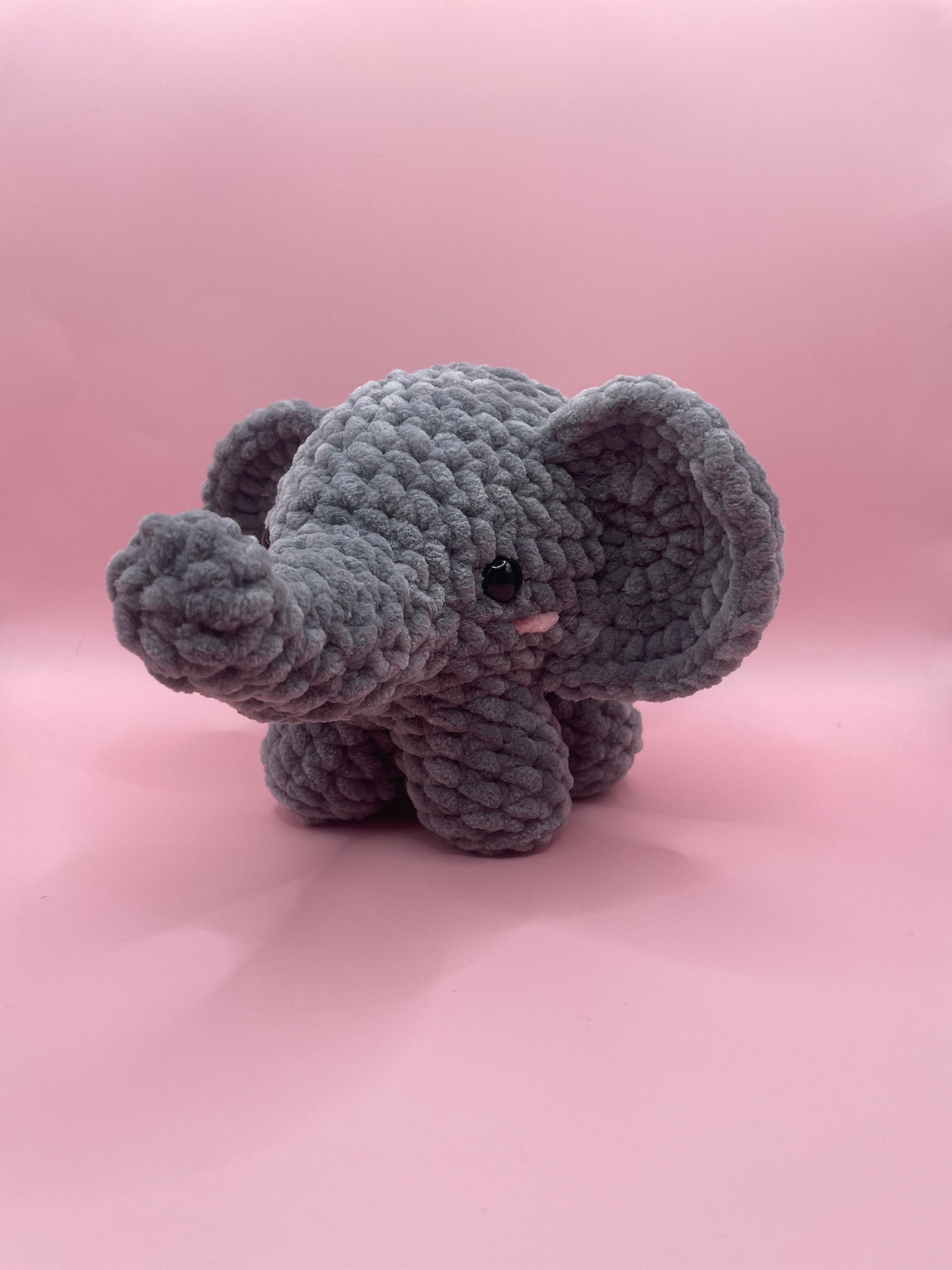 Elephant Crochet Plushie Amigurumi Stuffed Animal - Etsy