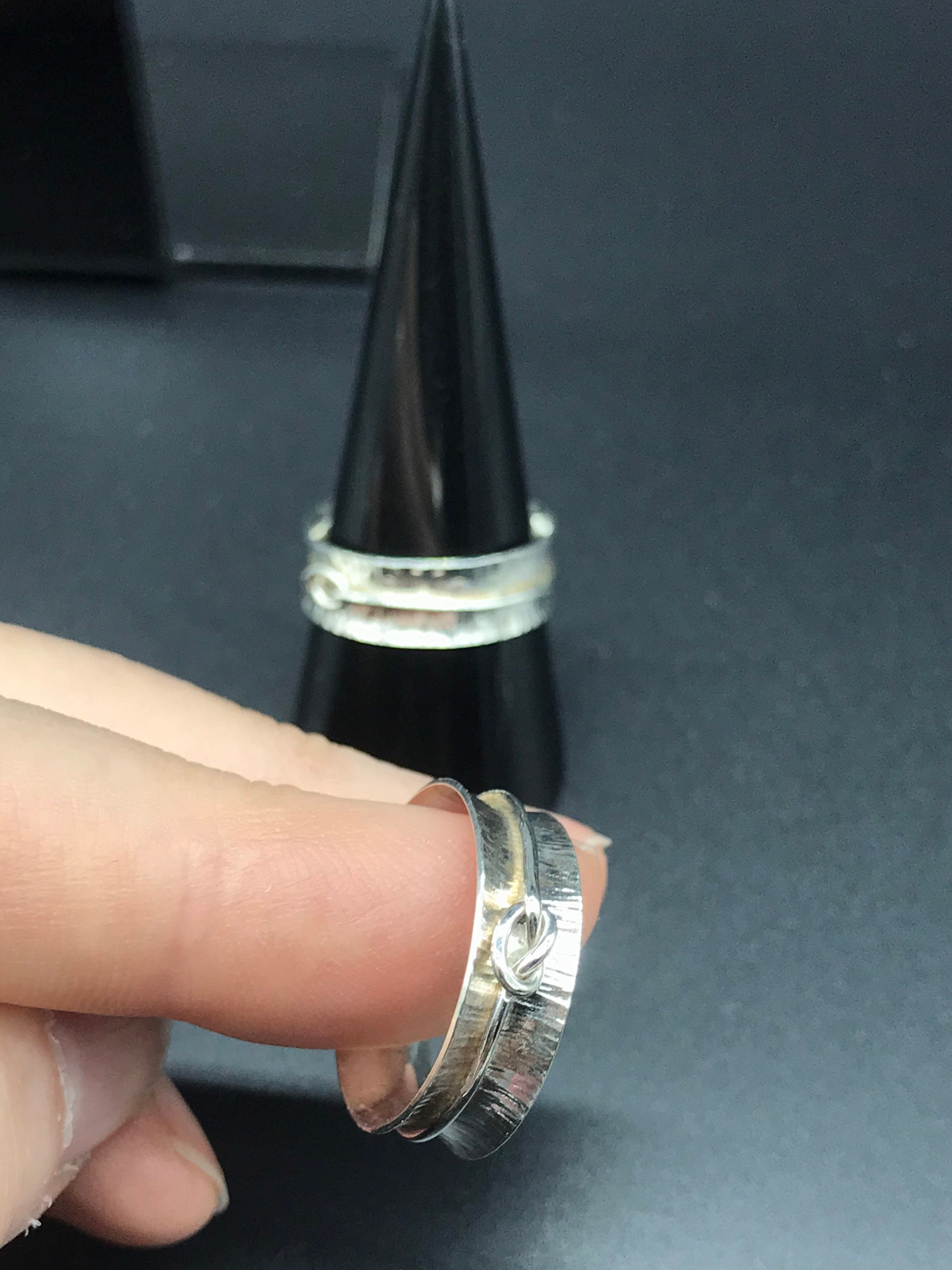 Silver Fiddle Ring | Etsy