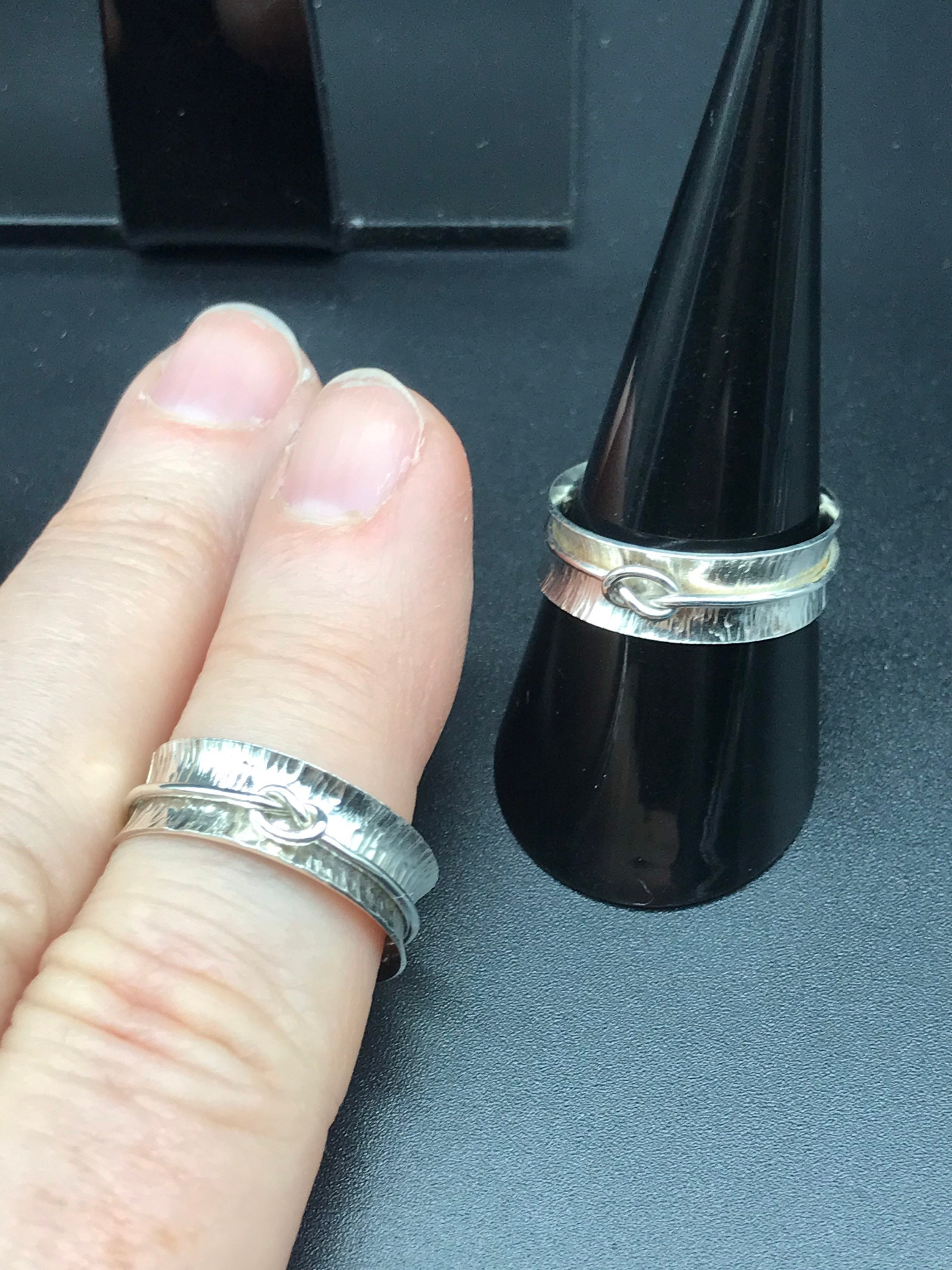 Silver Fiddle Ring | Etsy