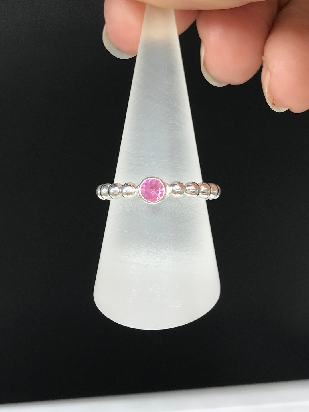 Pink xenia Natural Spinel Gemstone Ring - Etsy