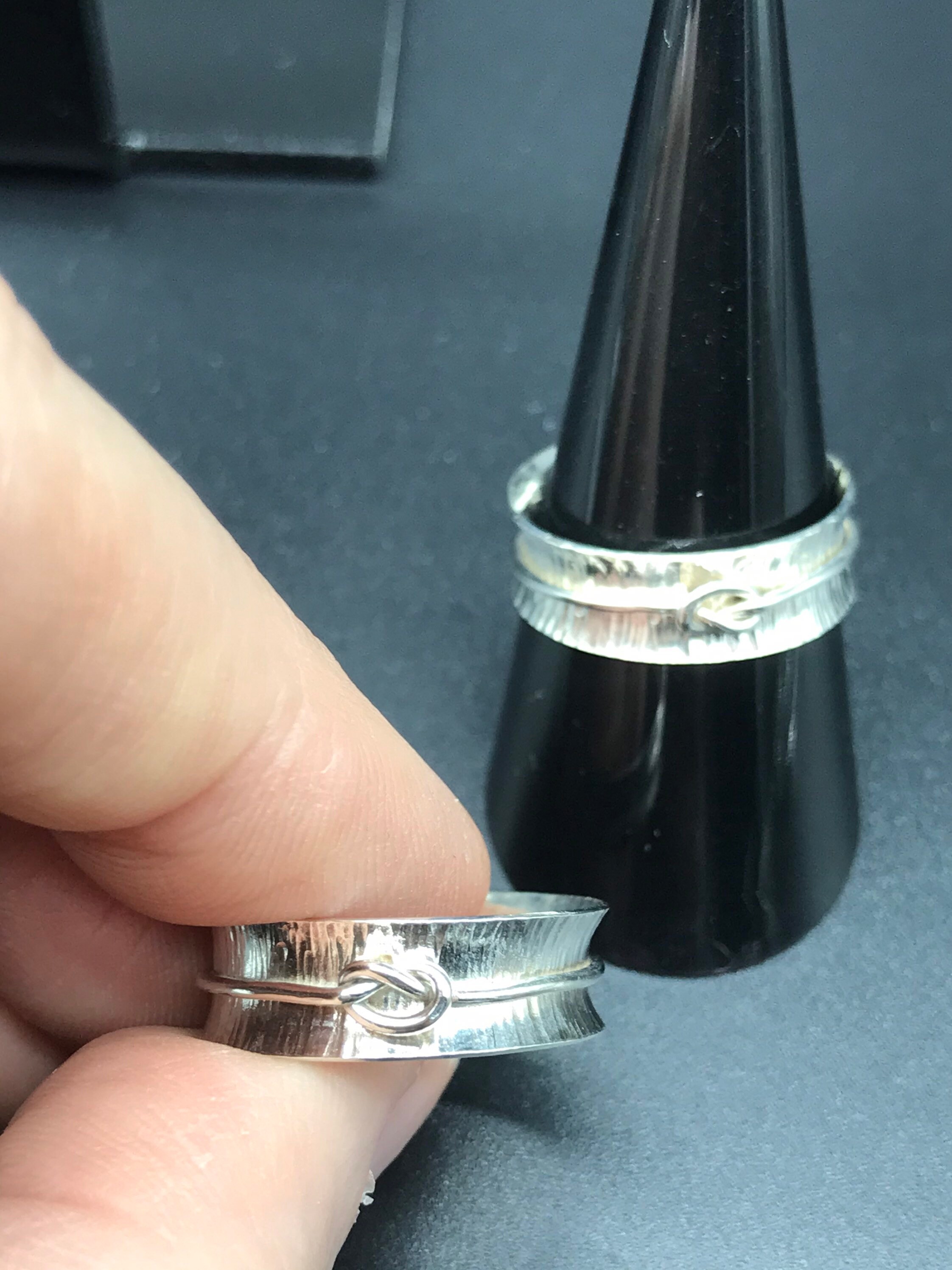 Silver Fiddle Ring | Etsy