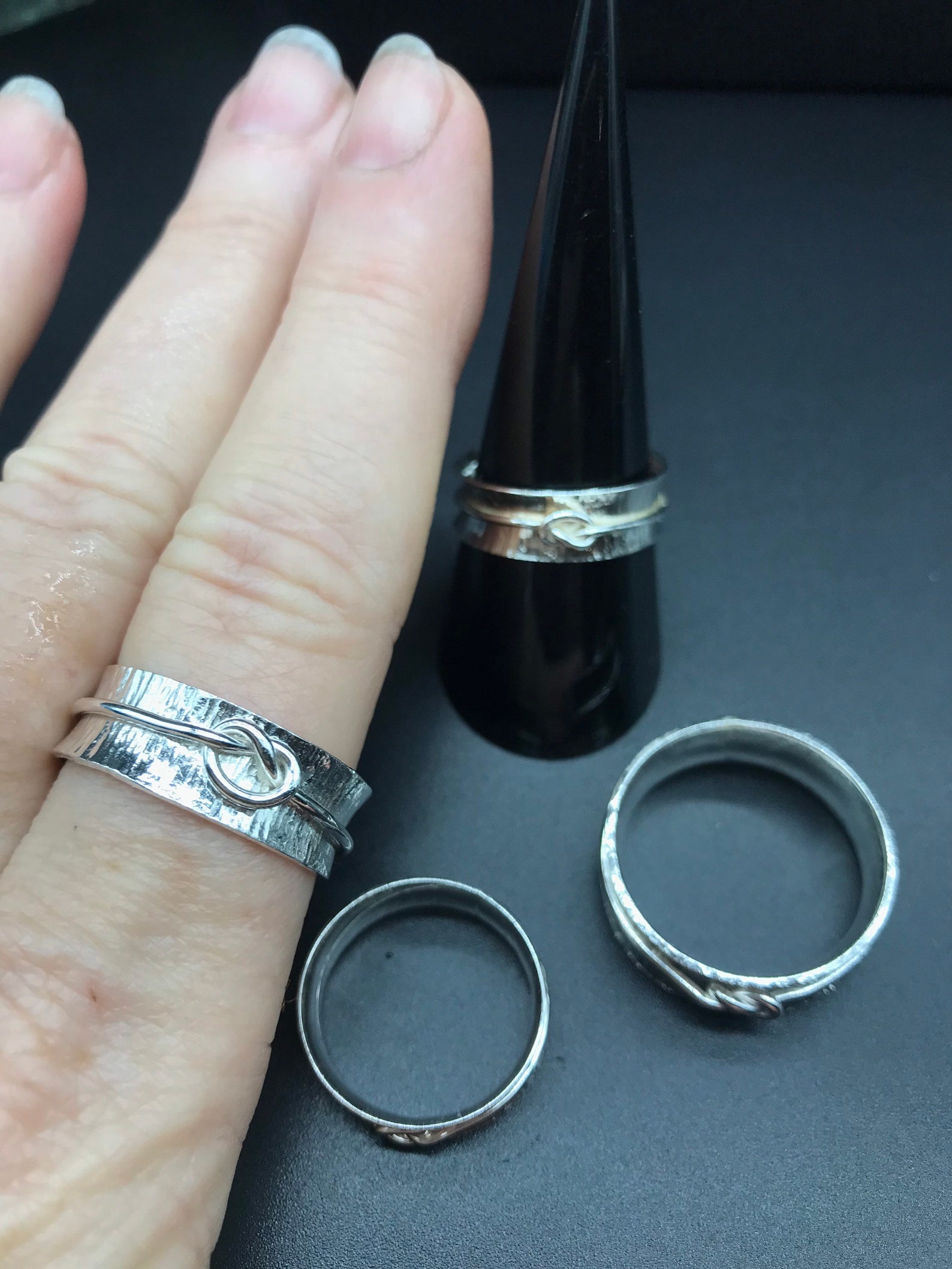 Silver Fiddle Ring | Etsy