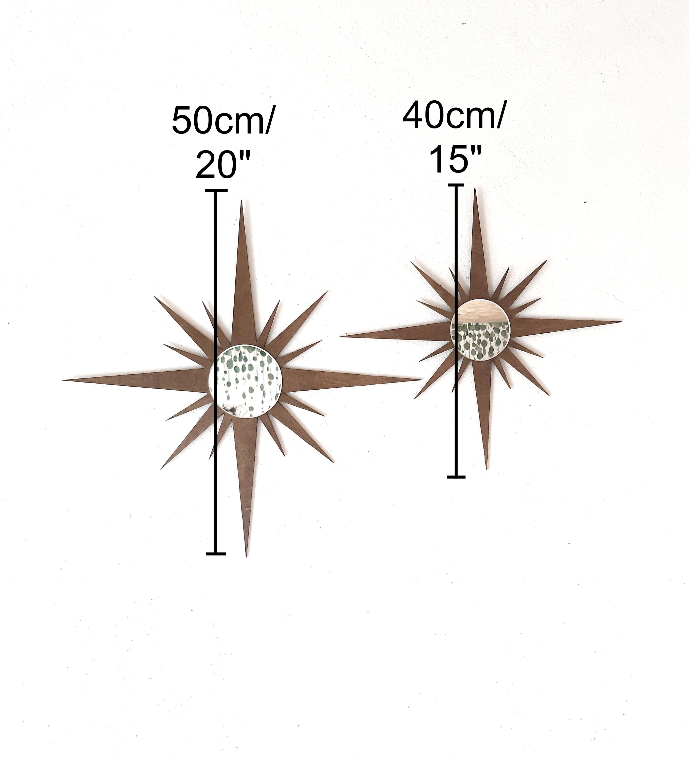 Rustic Star Mirror Wooden Wall Decor Wall Hanging Boho Wall - Etsy