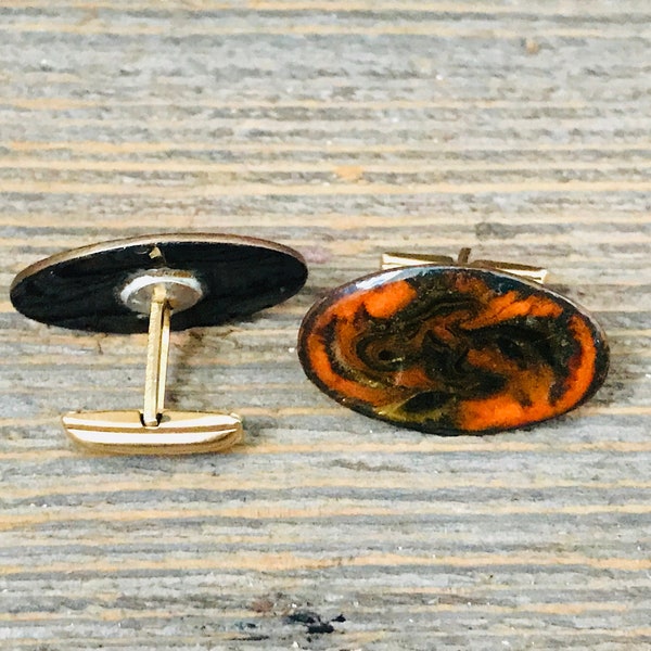 Orange Cufflinks - Etsy
