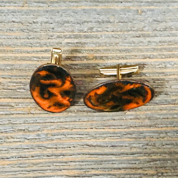 Orange Cufflinks - Etsy