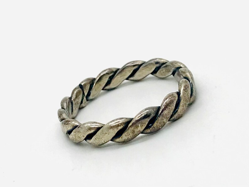 Vintage Sterling Silver Twisted Ring, Size 10.5 Rings, 925 Sterling ...