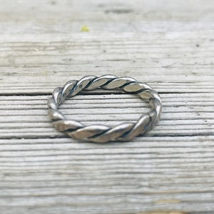 Vintage Sterling Silver Twisted Ring, Size 10.5 Rings, 925 Sterling ...