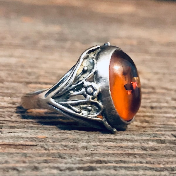 Amber Ring - Etsy