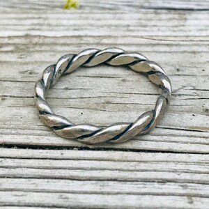 Vintage Sterling Silver Twisted Ring, Size 10.5 Rings, 925 Sterling Silver Jewelry, Vintage ...
