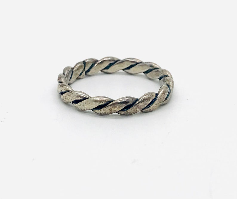 Vintage Sterling Silver Twisted Ring, Size 10.5 Rings, 925 Sterling ...