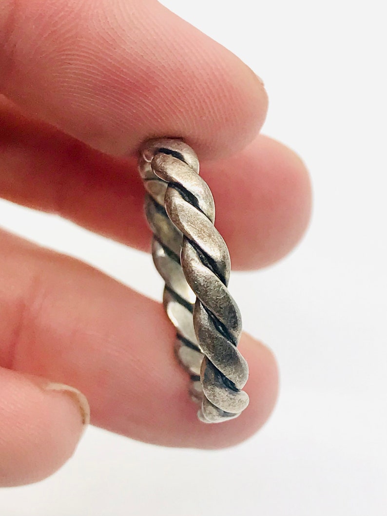 Vintage Sterling Silver Twisted Ring, Size 10.5 Rings, 925 Sterling ...