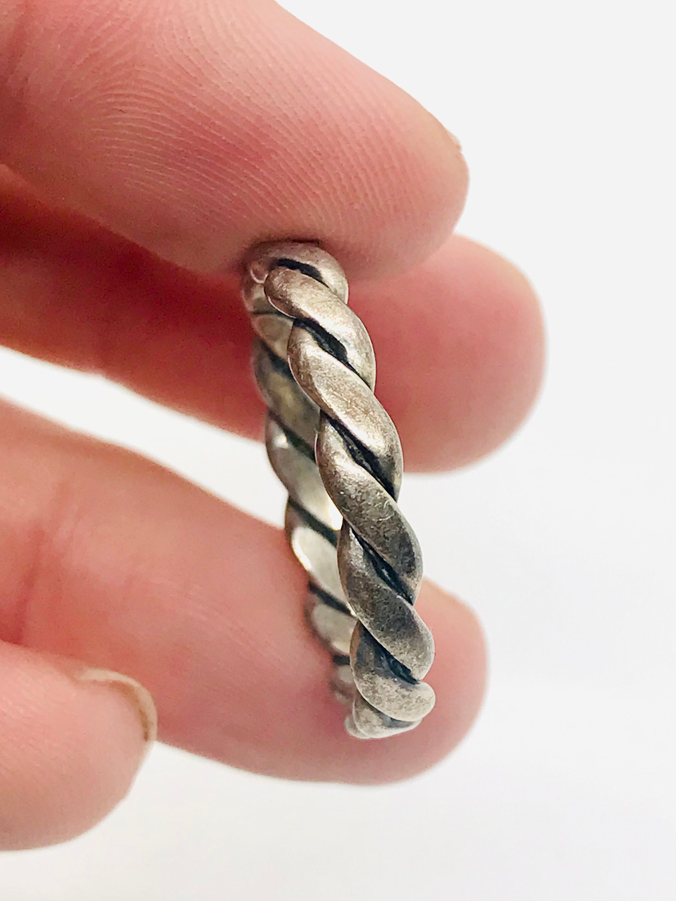 Vintage Sterling Silver Twisted Ring, Size 10.5 Rings, 925 Sterling ...
