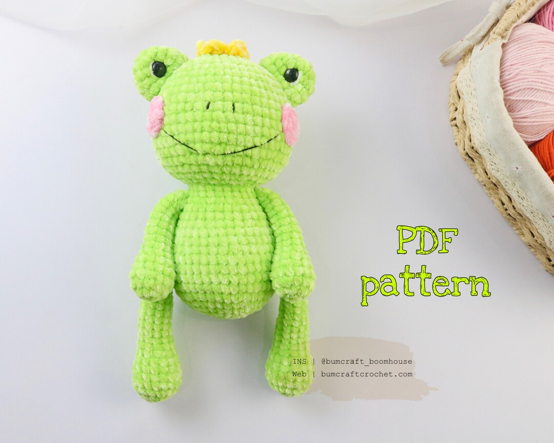 King FROG Crochet Pattern/ Crochet Amigurumi Pattern/frog Handmade ...