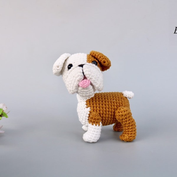 Bulldog Knitting Pattern - Etsy