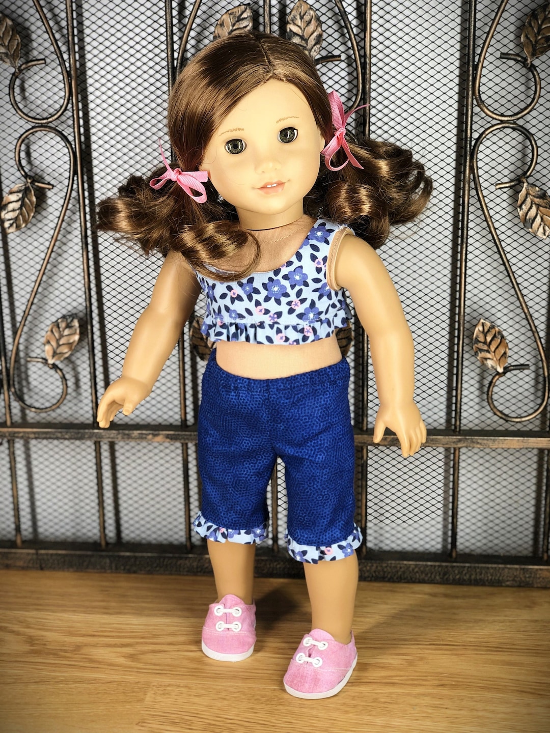 1960's Style Ruffled Top and Ruffled Pedal Pushers Made to Fit 18 Girl ...