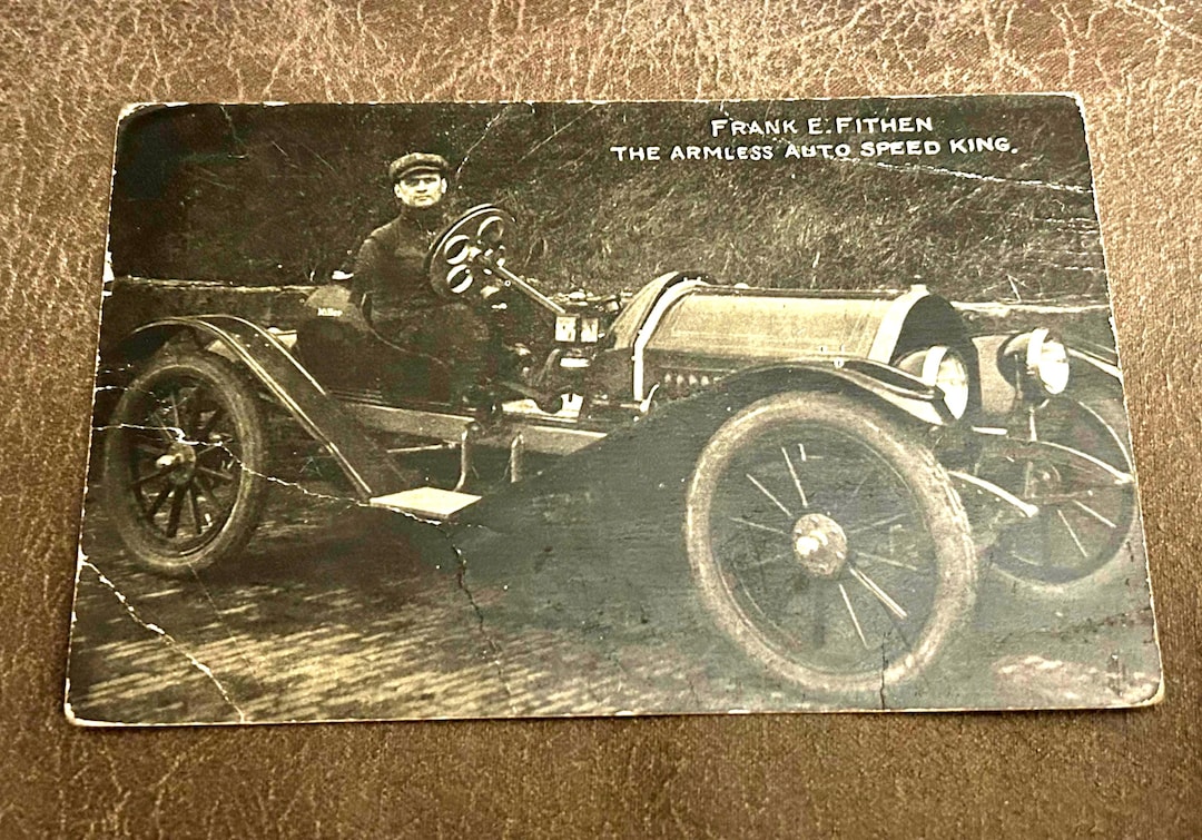 1912 Frank E Fithen the Armless Auto Speed King Postcard - Etsy