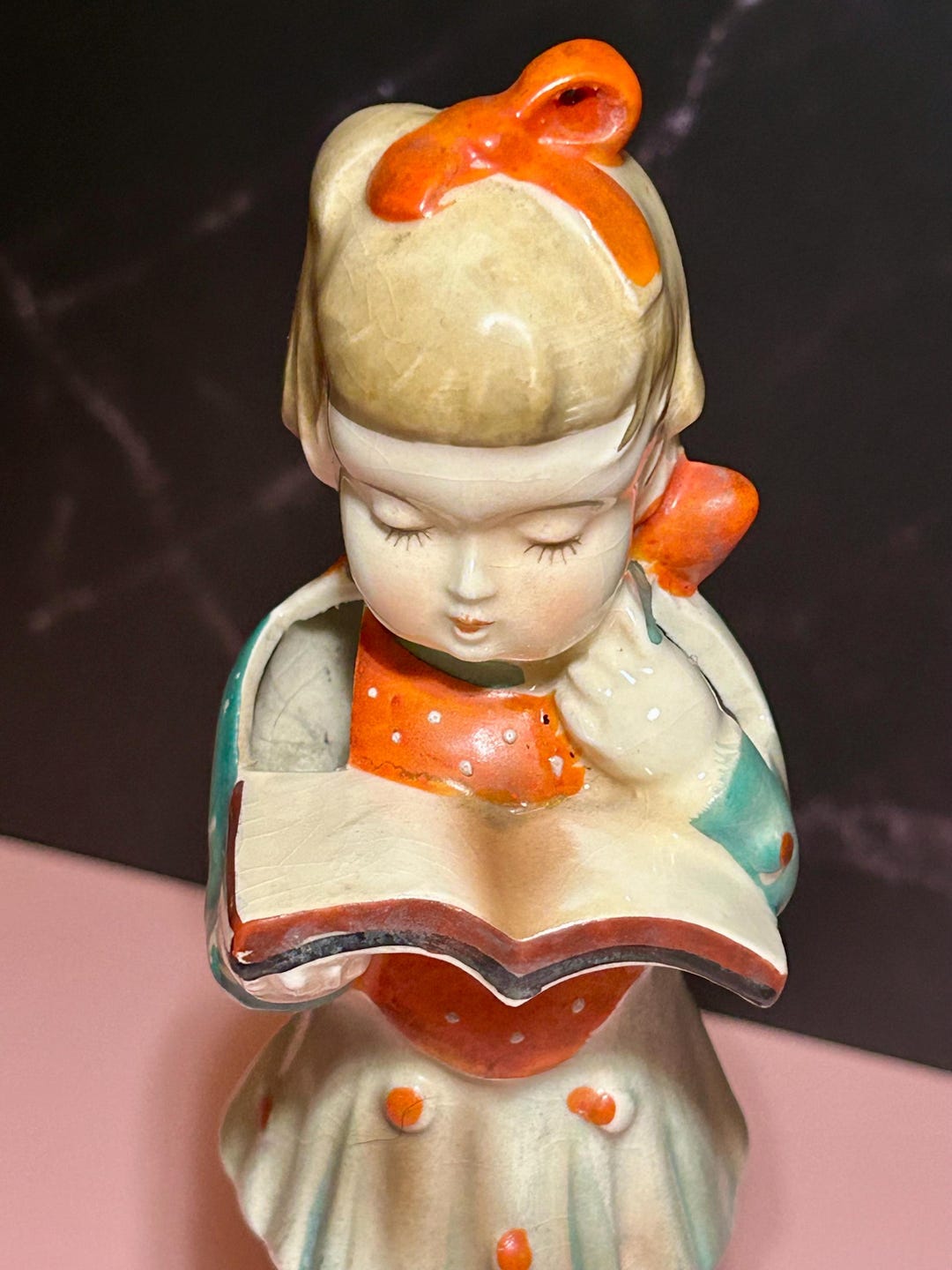 Vintage 1930s Japan Made Girl Figurine Toothbrush Holder or Wall Hanger ...