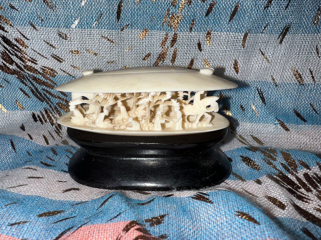 Small Intricate Carved Clam Shell Scene - Etsy