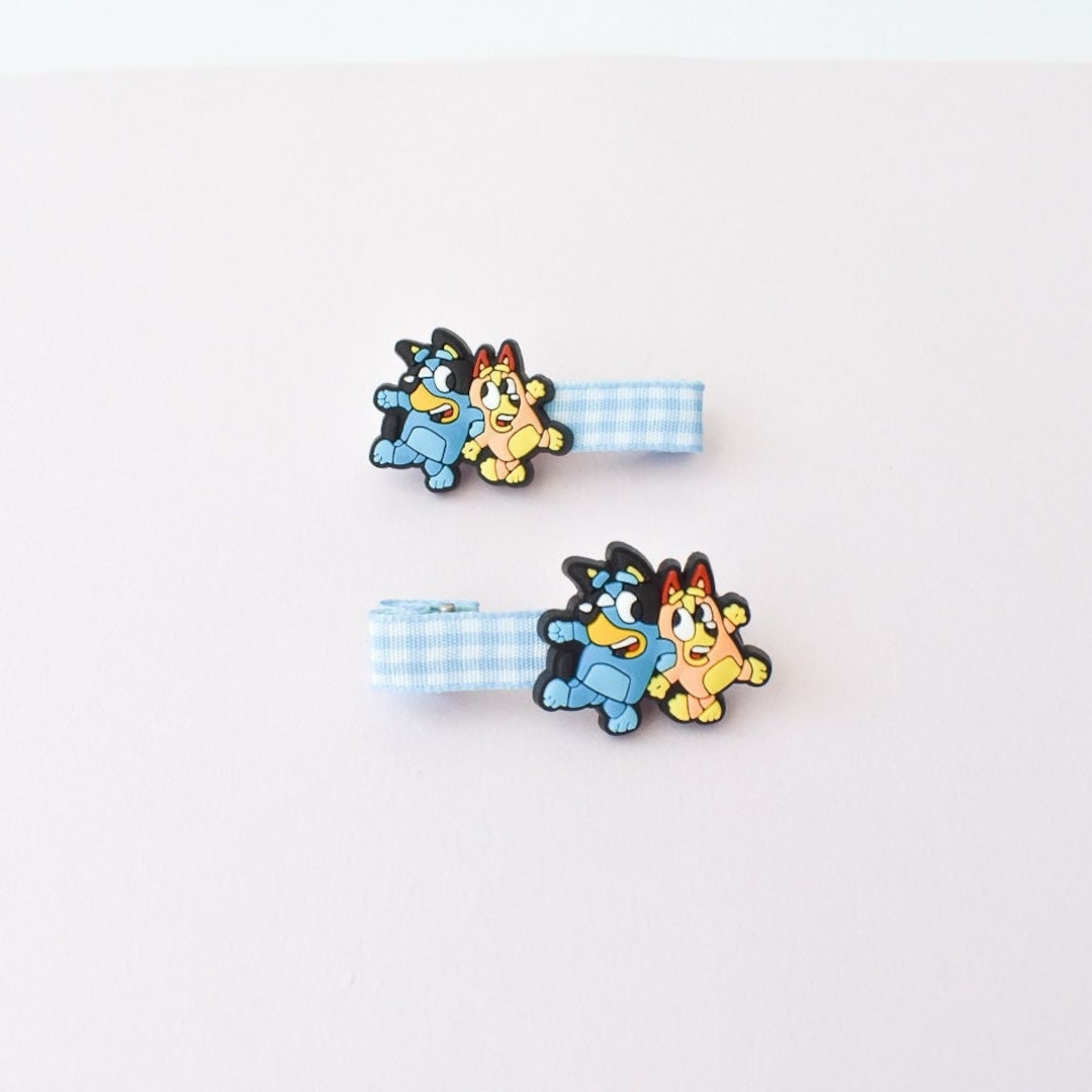 Pair of Bluey Hair Clips, Bluey and Bingo, Bluey Bow, Bluey Hair Clips ...