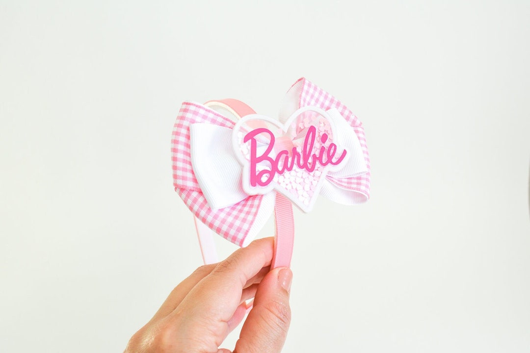 Barbie Headband Barbie Hair Bows Barbie Pink Bow Barbie Bows Barbie ...