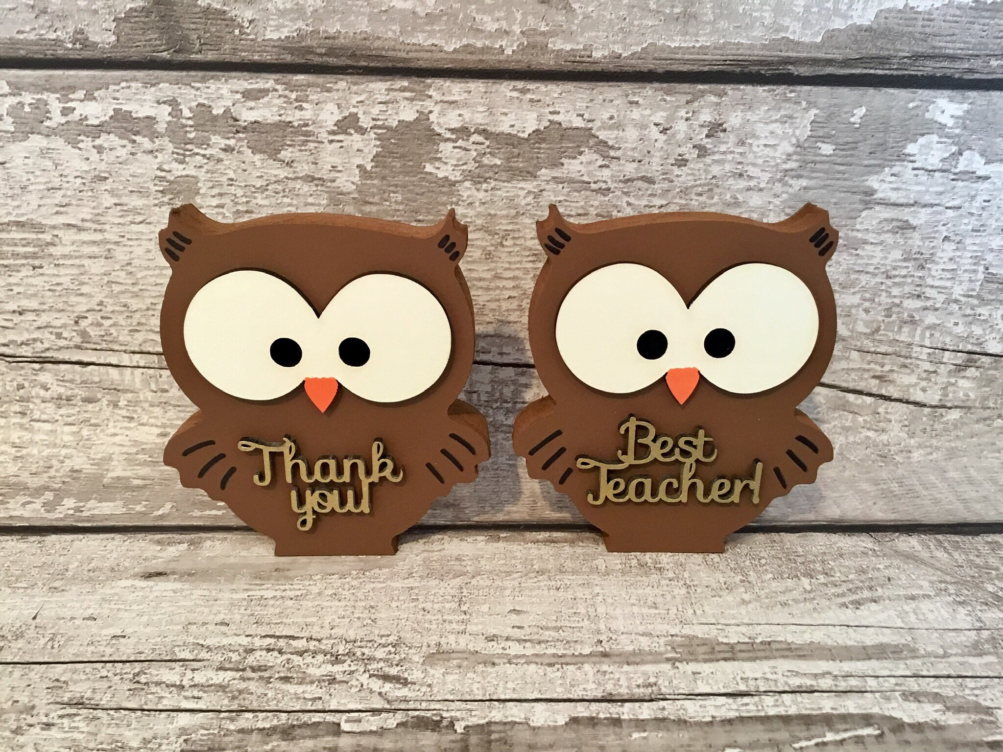 Personalised Wooden Owl Thank You Gift – Teacher Appreciation - Etsy UK