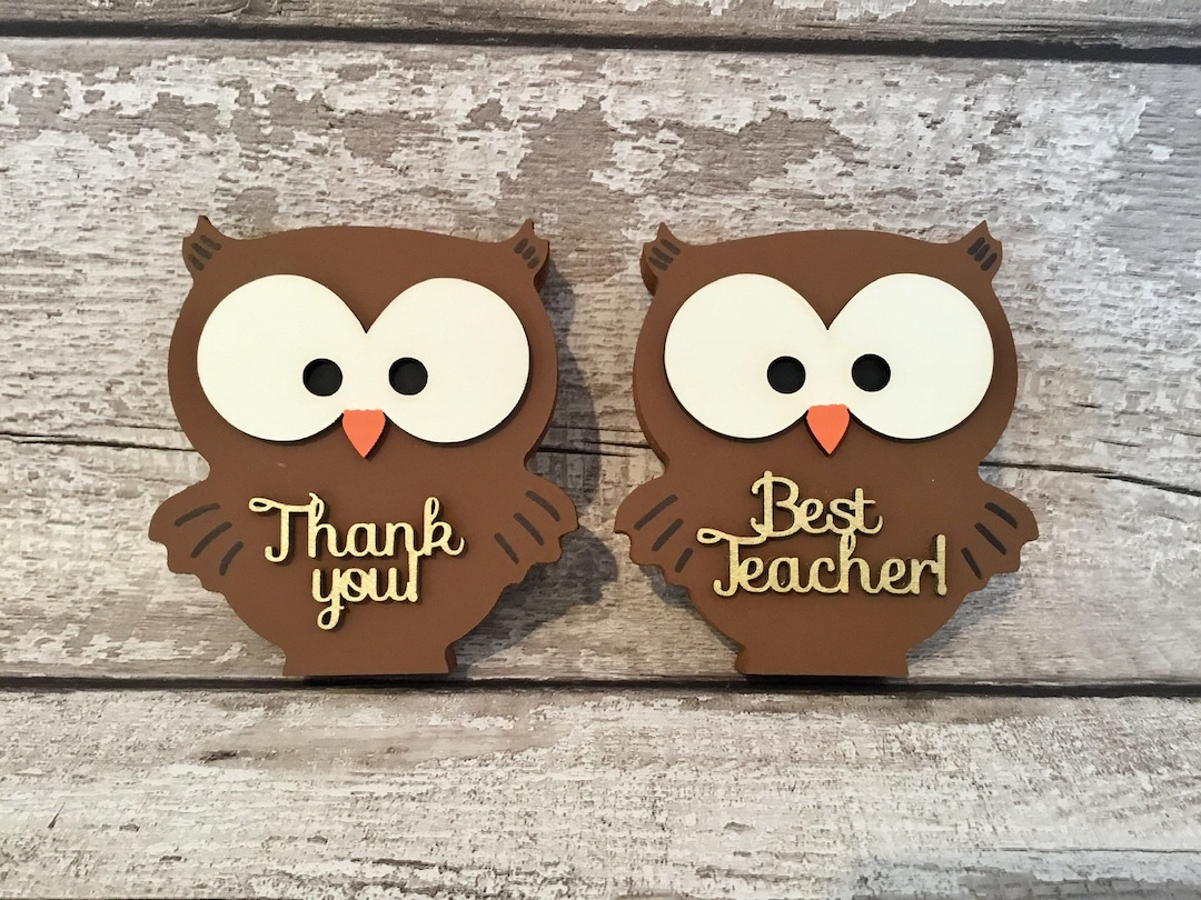 Personalised Wooden Owl Thank You Gift – Teacher Appreciation - Etsy UK