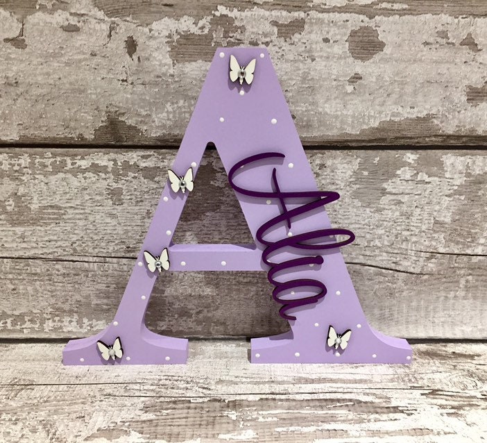 Free Standing Wooden Letter with Name Child Name | Etsy