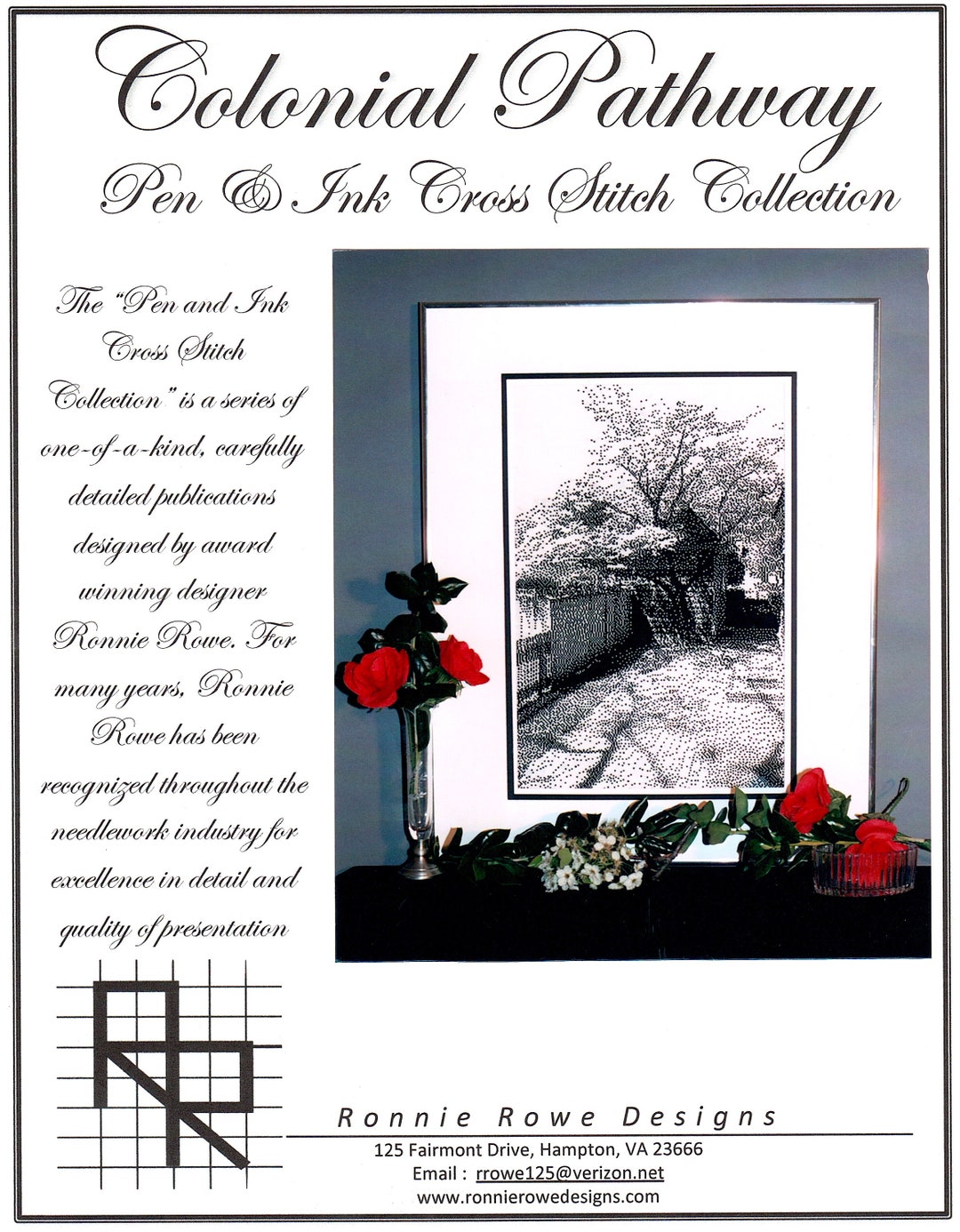 Colonial Pathway pen and Ink Designs is a Walk Through One of Many ...