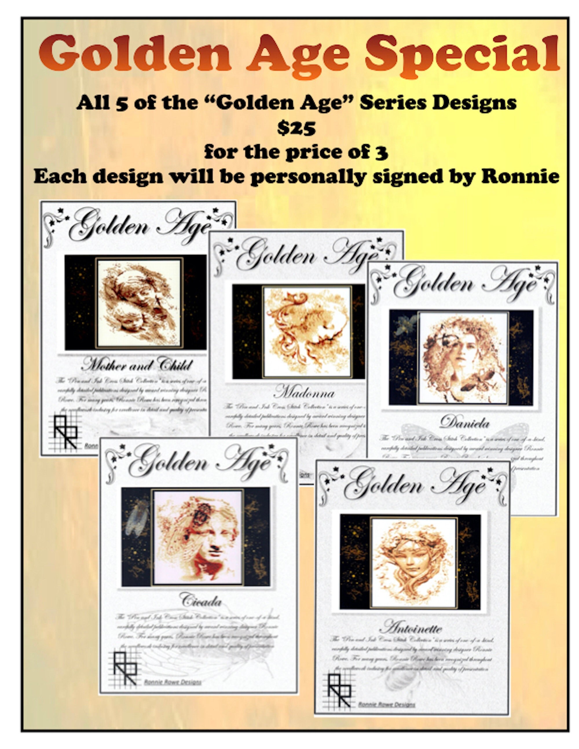 The "golden Age Series" - All 5 Designs for the Cost of 3 - All Signed ...