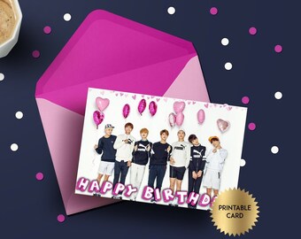 Bts birthday card | Etsy