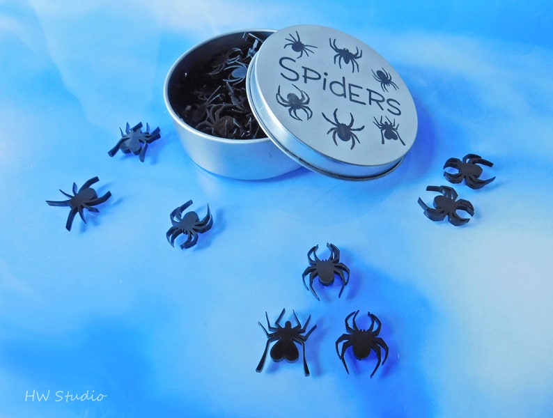 Little Acrylic Spiders in Aluminum Box Laser Cut Tiny Spider - Etsy