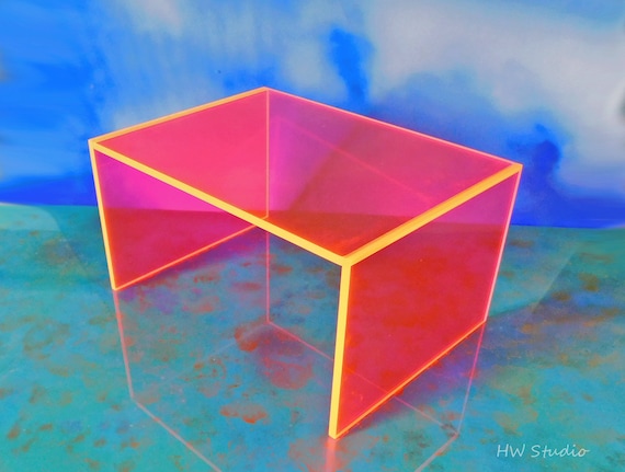 Pink lucite table store
