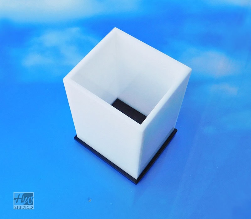 White Box Made From 3/16 Thick Acrylic Lidless Box | Etsy