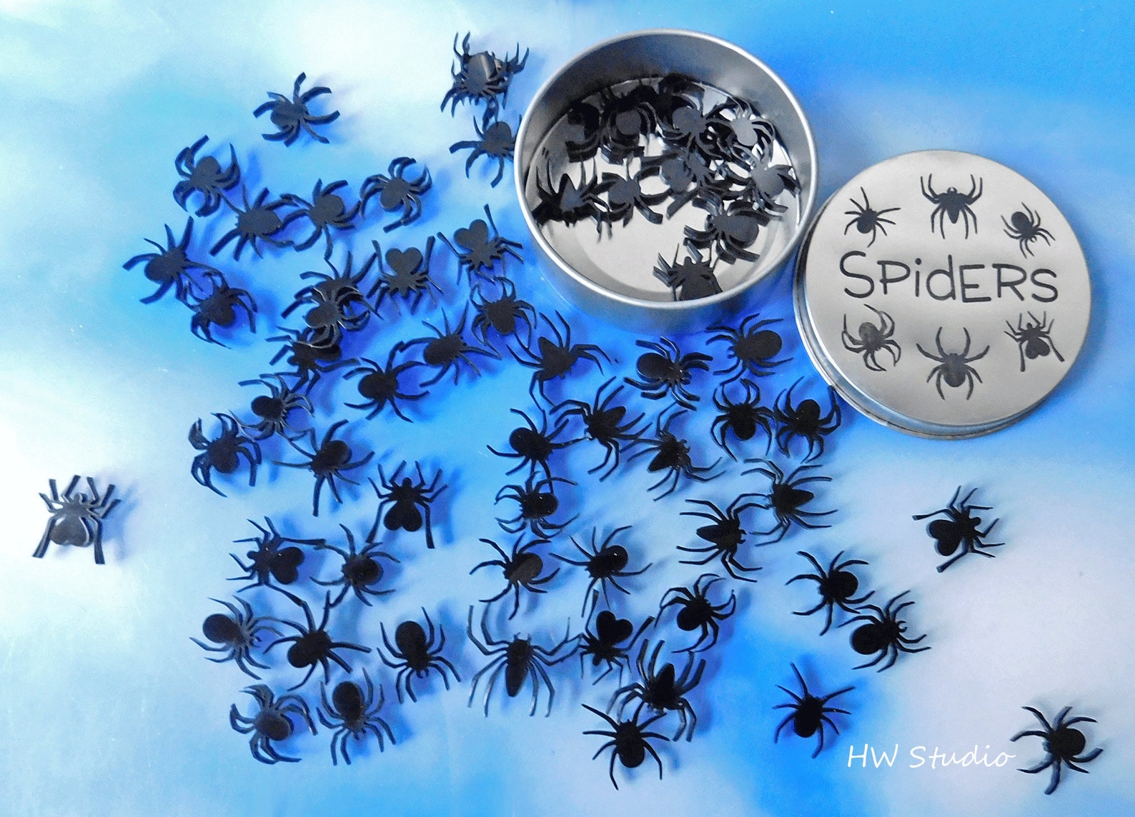Little Acrylic Spiders in Aluminum Box Laser Cut Tiny Spider - Etsy