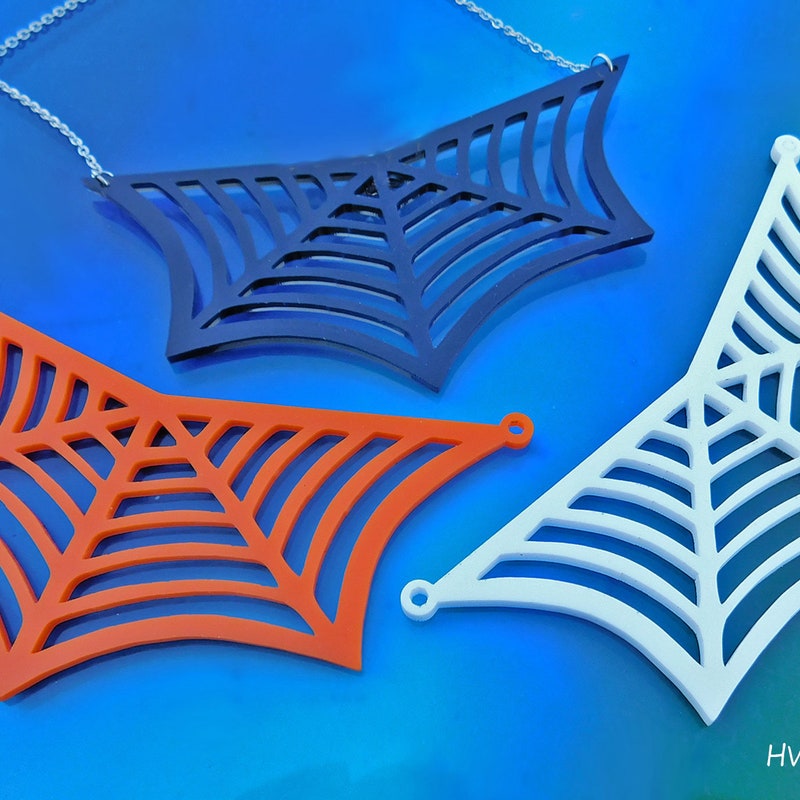 Spider Web Necklace - Etsy